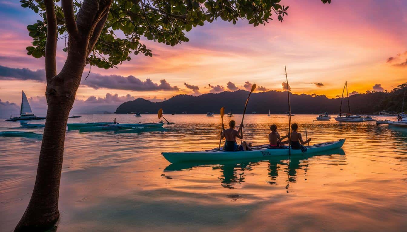 Boracay Sunset Cruise with Kayak Paddle Board and Mermaid Tail